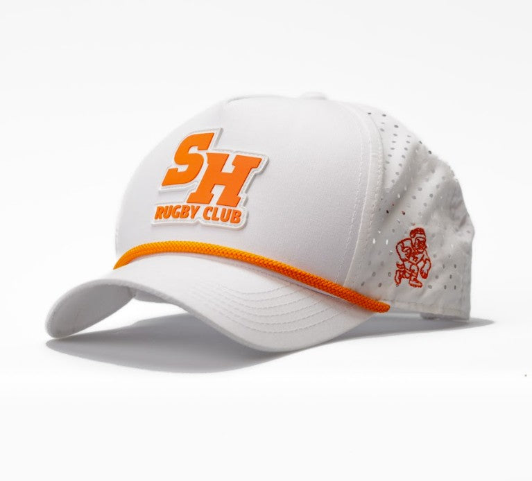 Sam Houston Rugby Performance Hat | Black with Orange Rope | Pre-curve ...